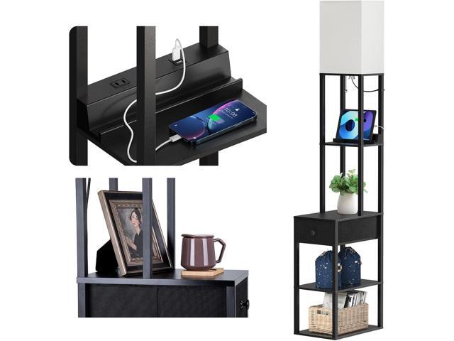 Click here for addlon Floor lamp with 2 USB  1 Outlet and Drawer... prices