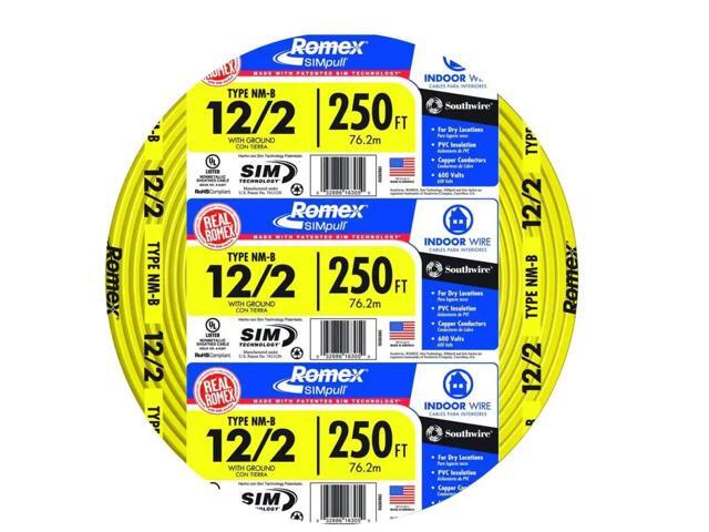 Click here for Southwire 28828255 250 12-2 NM-B Wire  12 AWG  Yel... prices