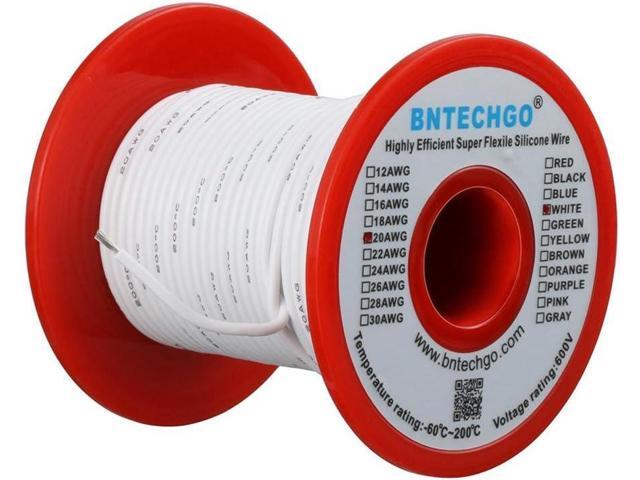 Click here for BNTECHGO 20 Gauge Silicone Wire Spool 100 ft White... prices
