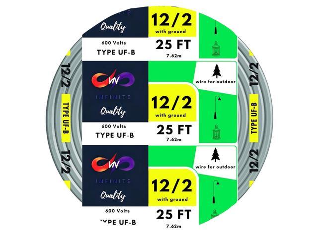 Click here for VN Infinite quality 12/2 UF-B Wire Gray Solid Unde... prices