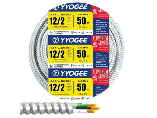 Click here for YYOGEE 12/2 50FT MC Cable with Ground  12 Gauge Wi... prices
