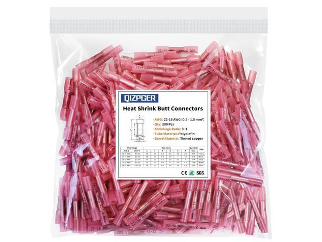 Click here for Heat Shrink Butt Wire Connectors  200 Pcs Red 22-1... prices