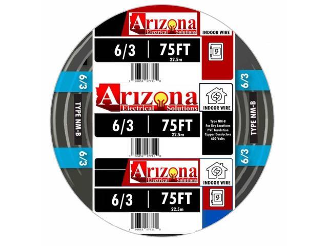 Click here for 75 FEET 6/3 Type NM-B Copper. #6 AWG  3 Conductor... prices