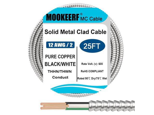 Click here for MOOKEERF 12/2 MC Cable with Ground - 25FT Pure Cop... prices