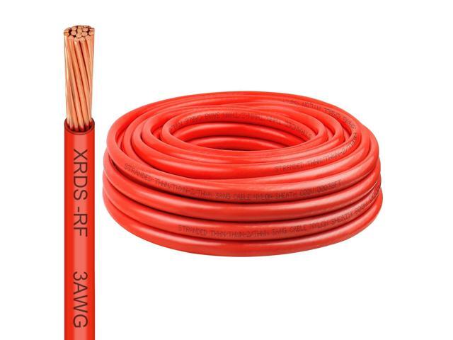 Click here for XRDS -RF 3 Gauge THHN Wire  25FT Red Stranded Copp... prices