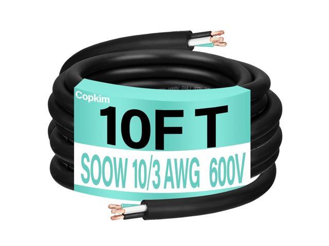 Click here for Copkim 10/3 AWG 10 ft SOOW Power Cable  600V 10 Ga... prices