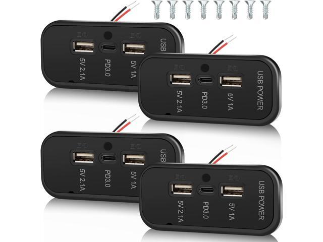 Click here for 3 Ports 12V RV USB Outlet 45.5W  4PCS PD3.0 Type-C... prices