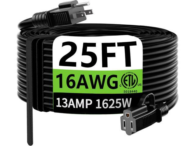 Click here for HUANCHAIN Indoor Outdoor Black Extension Cord 25 f... prices