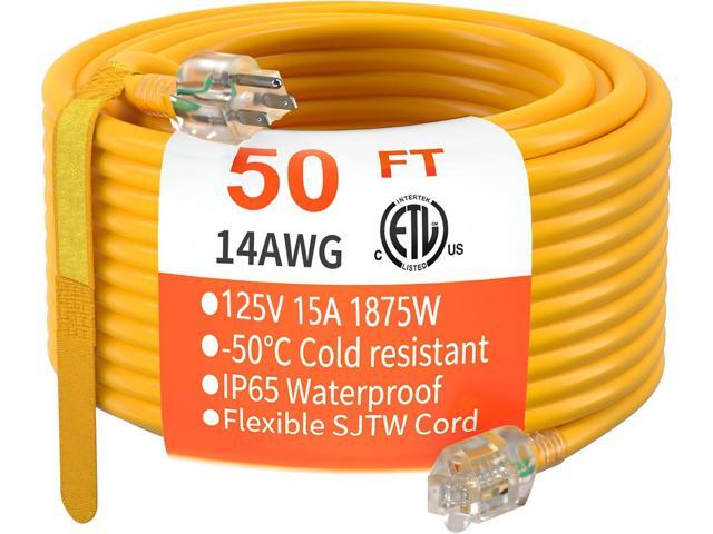 Click here for HUANCHAIN 50 ft 14/3 Gauge Heavy Duty Outdoor Exte... prices