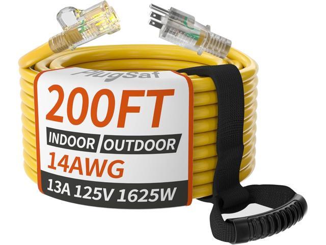 Click here for 14/3 Gauge Yellow Outdoor Extension Cord 200 ft Wa... prices