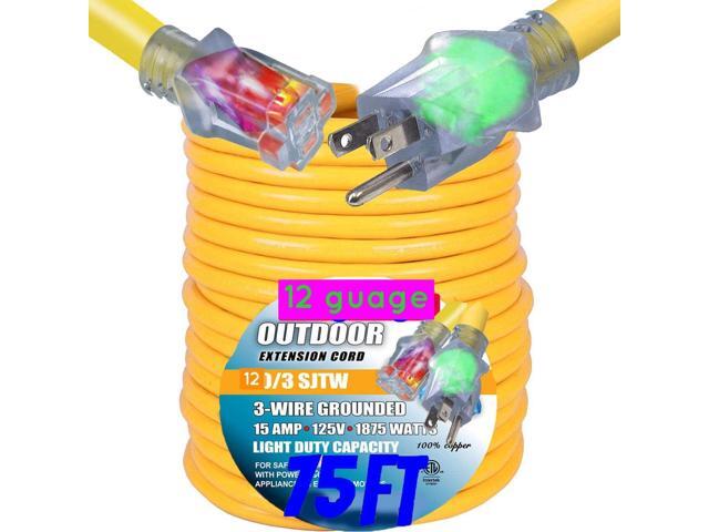Click here for 12/3 75 FT Extension Cord Indoor Outdoor Heavy Dut... prices