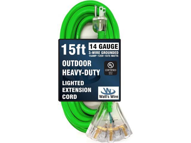 Click here for 15 ft Heavy Duty Extension Cord - 14 Gauge Outdoor... prices