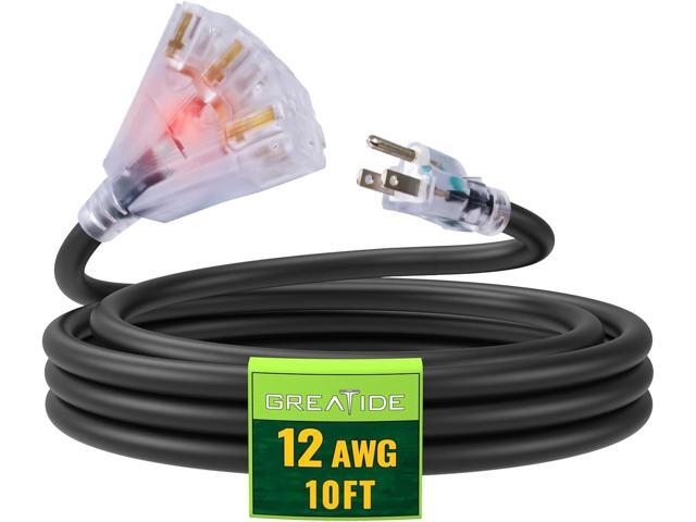 Click here for 10 Ft Lighted Outdoor Extension Cord with 3 Electr... prices