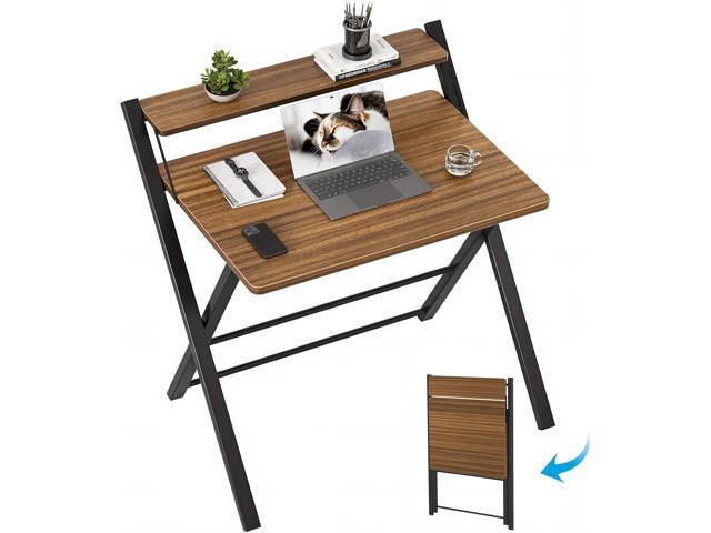 Click here for GreenForest No Assembly Folding Desk  2-Tier Compa... prices