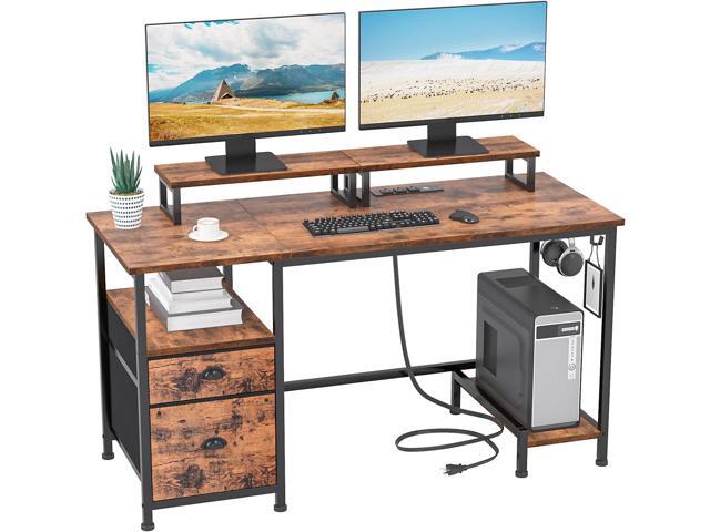 Click here for Furologee 47 Computer Desk with File Cabinet and P... prices