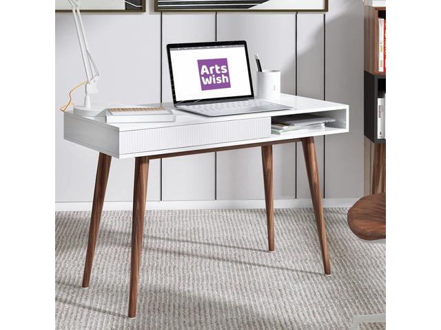 Click here for Artswish White Writing Desk with Drawers Mid Centu... prices