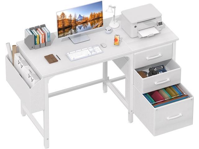 Click here for Lufeiya White Desk with Fabric File Drawers Cabine... prices