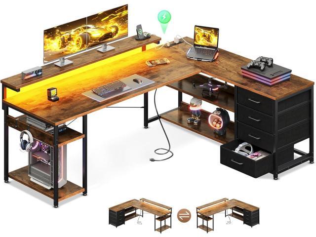 Click here for AODK 61 L Shaped Desk with Drawer  Computer Desk w... prices