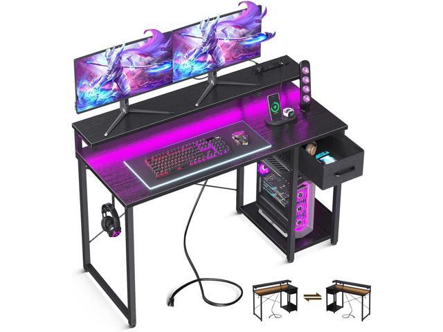 Click here for AODK Gaming Desk with LED Lights & Power Outlet  4... prices