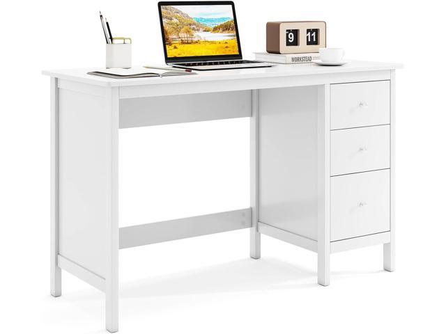 Click here for Tangkula White Desk with Drawers  Modern Home Offi... prices