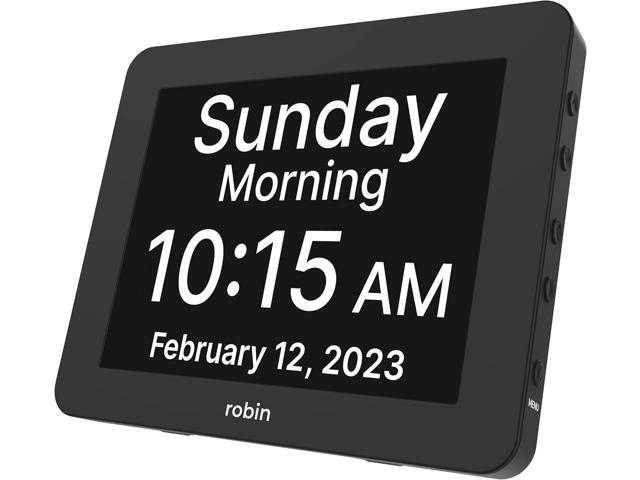 Click here for Robin Day Clock 2025 Dementia Clock with Custom Al... prices