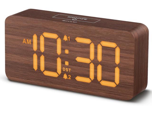 Click here for uscce Wooden Digital Alarm Clocks for Bedrooms: Di... prices