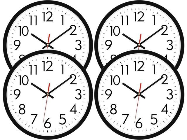 Click here for Lumuasky 4 Pack Black Wall Clock 12 Inch Silent Ba... prices