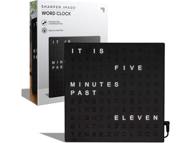 Click here for Sharper Image LED Light-Up Word Clock  7.75 Modern... prices