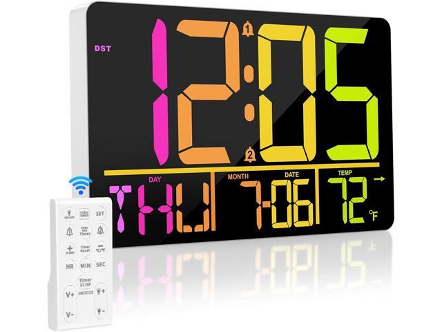 Click here for 13 Large Digital Wall Clock with Remote  RGB Color... prices