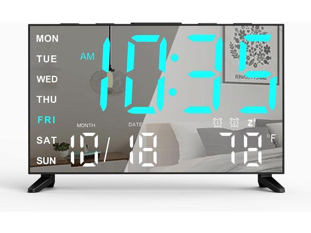 Click here for Mirror Digital Loud Alarm Clock Indoor Temperature... prices