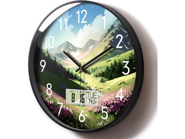 Click here for Digital Large Display Silent Wall Clock with Tempe... prices