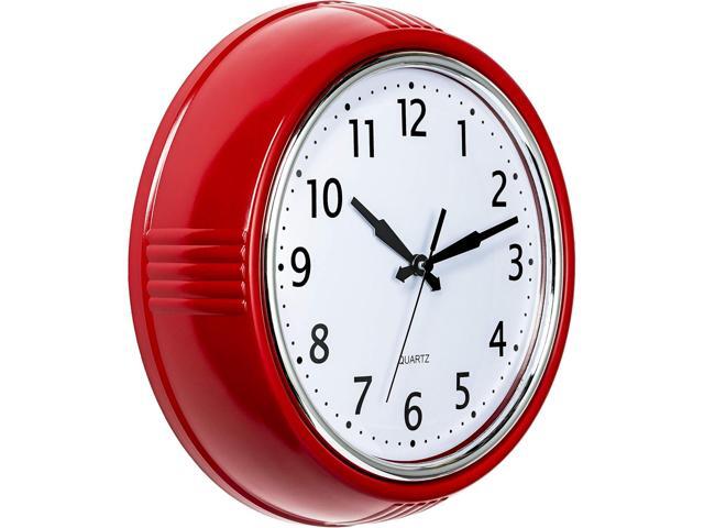 Click here for Bernhard Products Retro Wall Clock 12 Inch Red Kit... prices