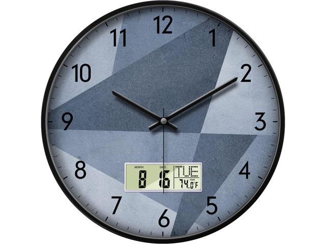 Click here for SCAOGE Industrial Wall Clock with Day Week Tempera... prices