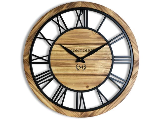 Click here for Montoire 24 Inch Wooden Farmhouse Wall Clock  Extr... prices