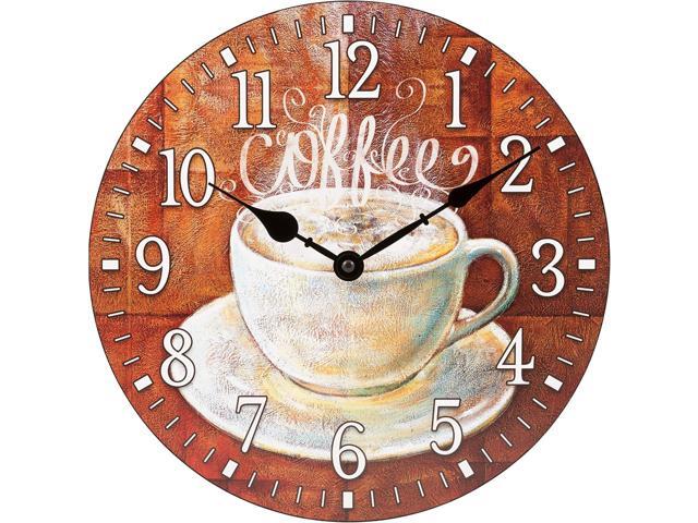 Click here for La Crosse Clock 404-2631C-INT 12-Inch Round Coffee... prices