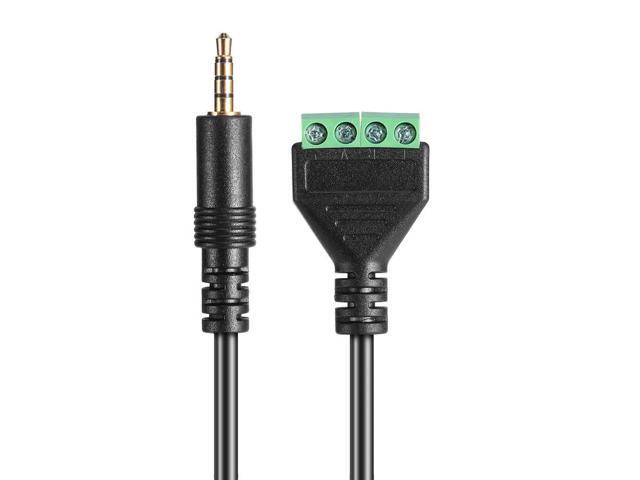 Click here for 3.5mm Stereo 4 Pole Male Plug to 4 Pin AV Screw Vi... prices
