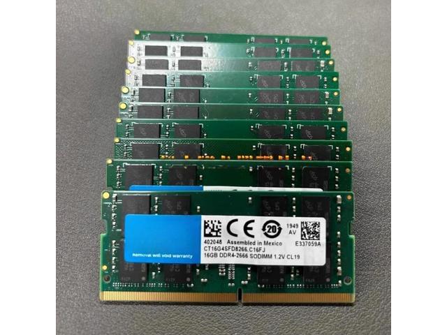 Click here for For 16GB DDR4-2666 SODIMM CT16G4SFD8266.M16FE note... prices