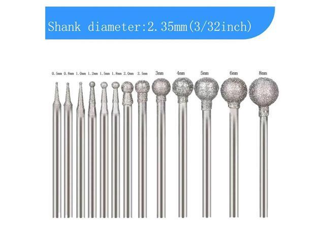 Click here for 13 Pcs Ball Shape Diamond Burr Diamond Mounted Gri... prices