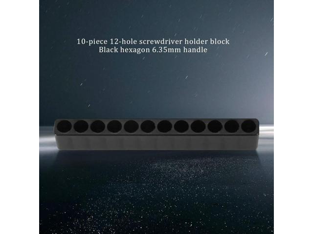 Click here for 10pcs 12-Hole Screwdriver Bit Holder Box Block Bla... prices