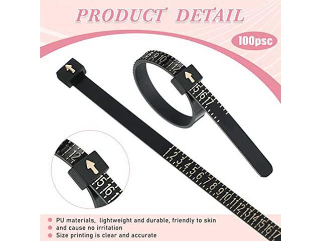 Click here for 100 Pack Reusable Finger Size Gauge Measure Ring S... prices