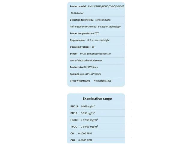 Click here for 6 in 1 PM2.5 PM10 HCHO TVOC CO CO2 Air Detector CO... prices