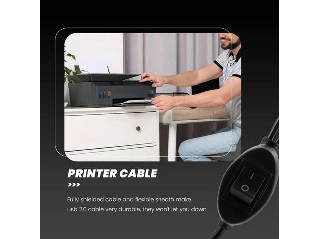 Click here for 2X 2 In 1 Printer Cable USB A To B Male To Male Pr... prices