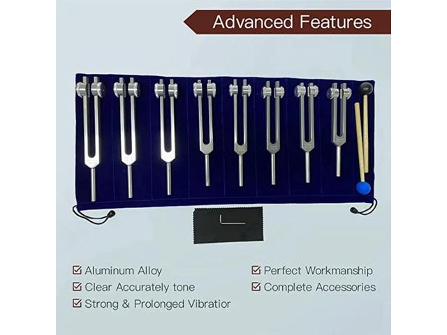 Click here for Chakra Tuning Fork Set for Healing  8 Pieces Silve... prices