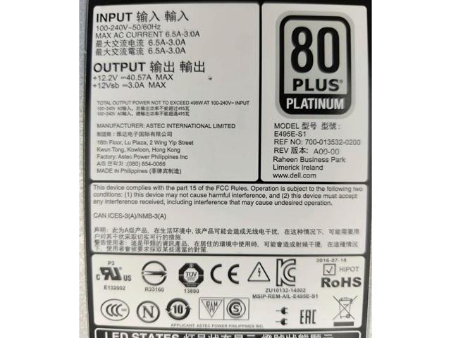 Click here for Rack Servers EPP 495W Switching Power Supply For E... prices