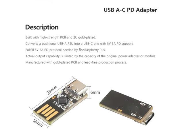 Click here for For Pi5 USB A-C PD Adapter With Cable Mini PD Trig... prices