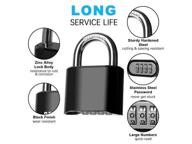 Click here for 4-Digit Combination Lock Outdoor Padlock Waterproo... prices