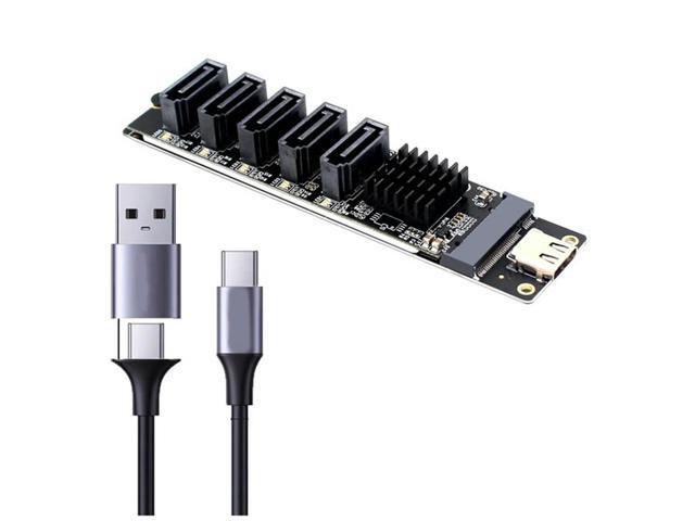 Click here for TYPE-C to 5 Port SATA3.0 Adapter Card Riser Card J... prices