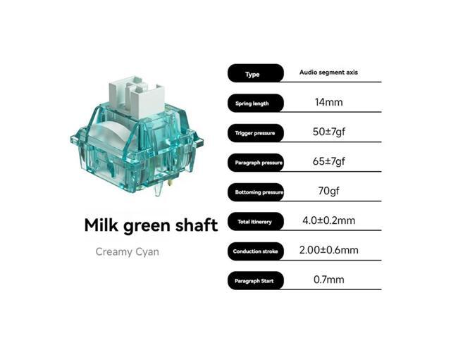 Click here for Ageryu 45PCS Creamy Cyan 5 Pin Mechanical Keyboard... prices