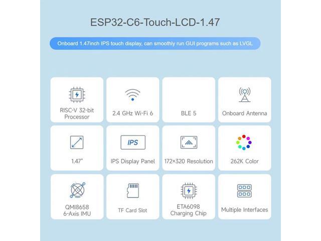 Click here for Ageryu ESP32-C6 1.47Inch Touch Display Development... prices