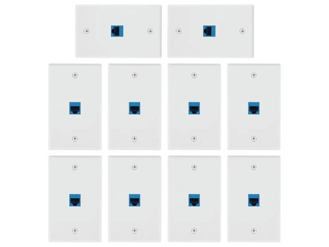 Click here for 10 Pieces Ethernet Wall Outlet Plate Cat6 RJ45 Wal... prices